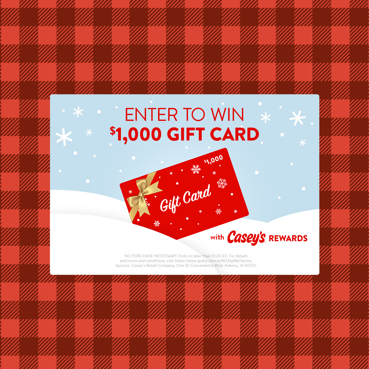 Casey's General Store: Win Gift Cards for the Holidays!